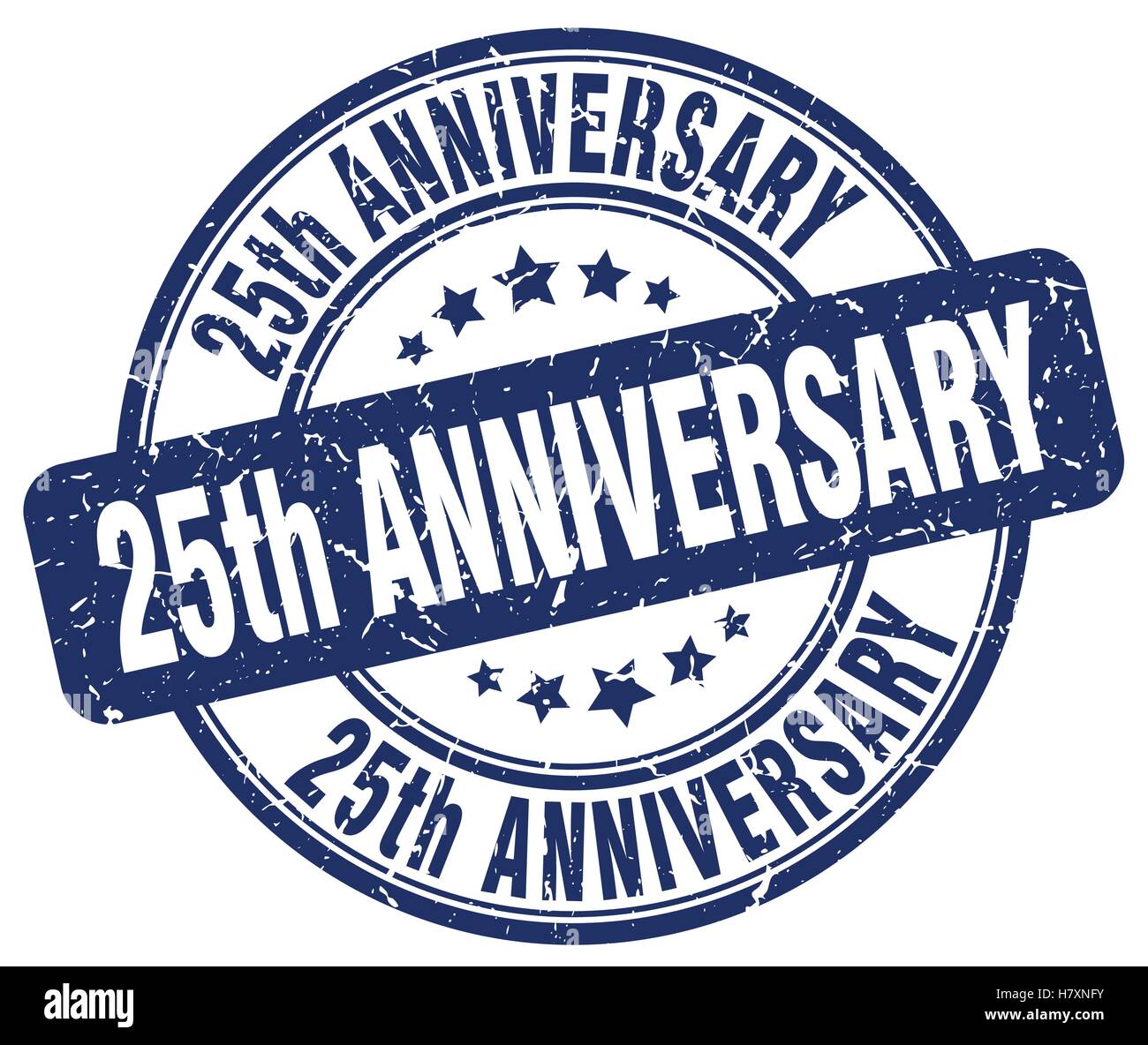 25th anniversary sign blue Stock Vector Images - Alamy