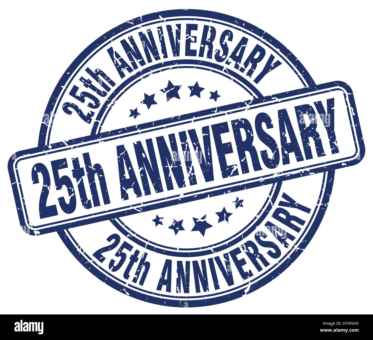 25th anniversary sign blue Stock Vector Images - Alamy