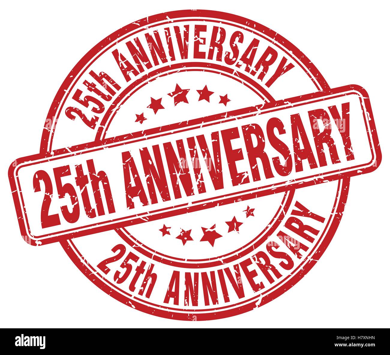 25th anniversary red grunge stamp Stock Vector Image & Art - Alamy