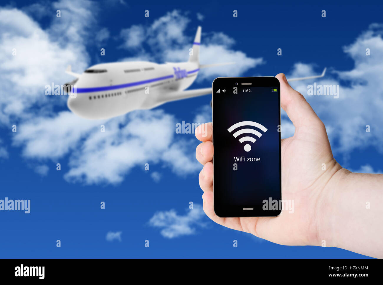 Wifi on a plane hi-res stock photography and images - Alamy