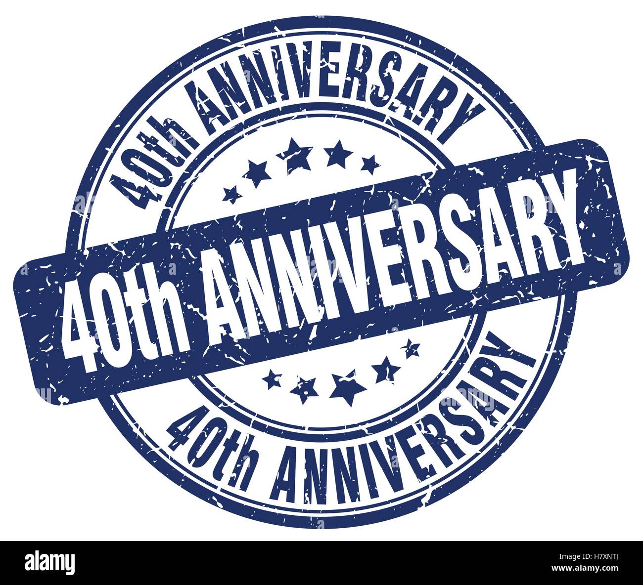 40th anniversary blue grunge stamp Stock Vector Image & Art - Alamy