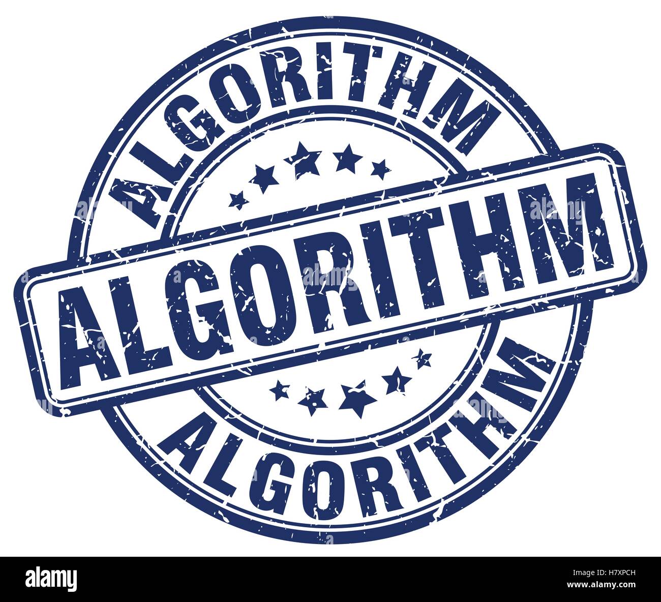 algorithm blue grunge stamp Stock Vector Image & Art - Alamy