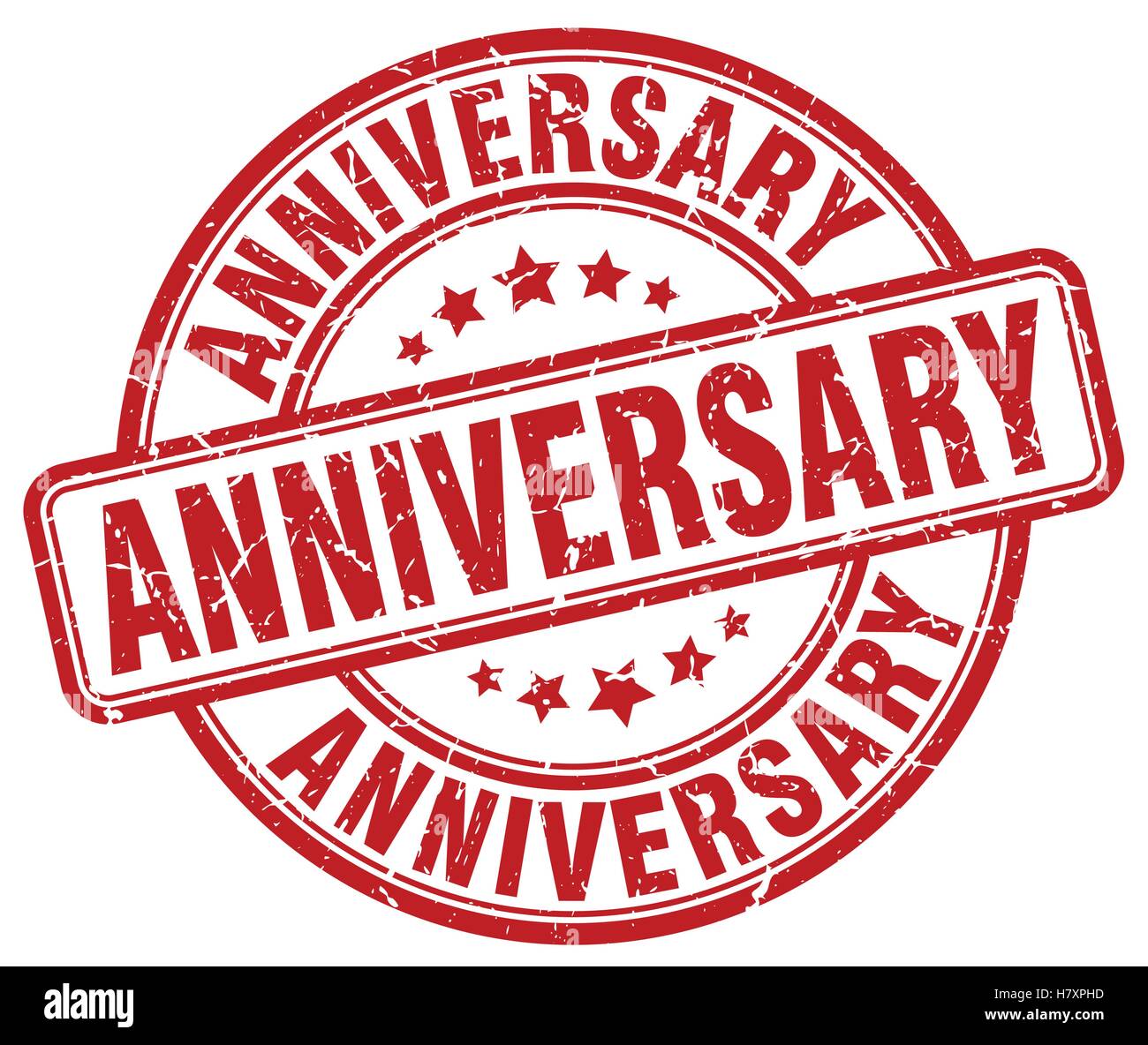 anniversary red grunge stamp Stock Vector Image & Art - Alamy