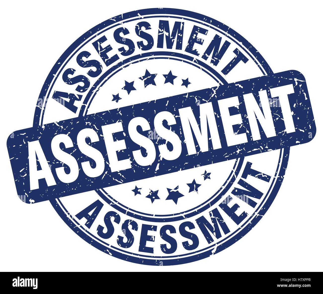 assessment blue grunge stamp Stock Vector Image & Art - Alamy