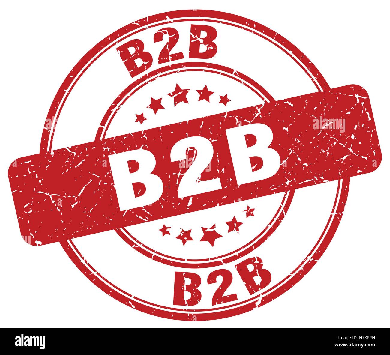 b2b red grunge stamp Stock Vector Image & Art - Alamy