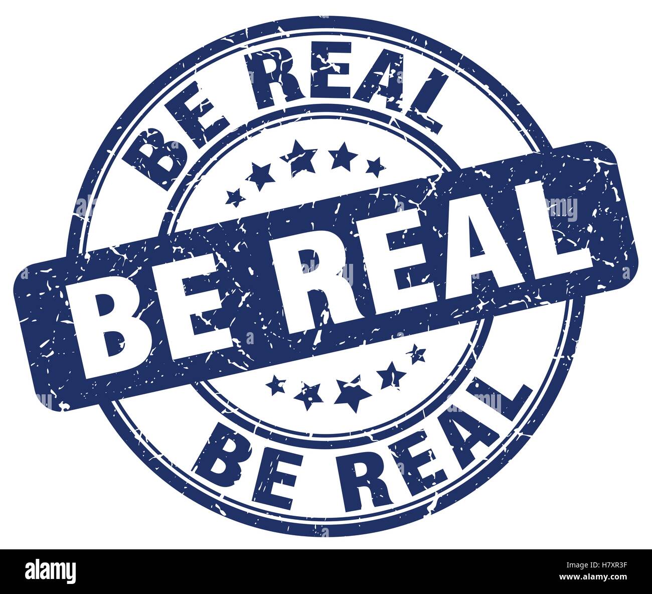 be real blue grunge stamp Stock Vector Image & Art - Alamy