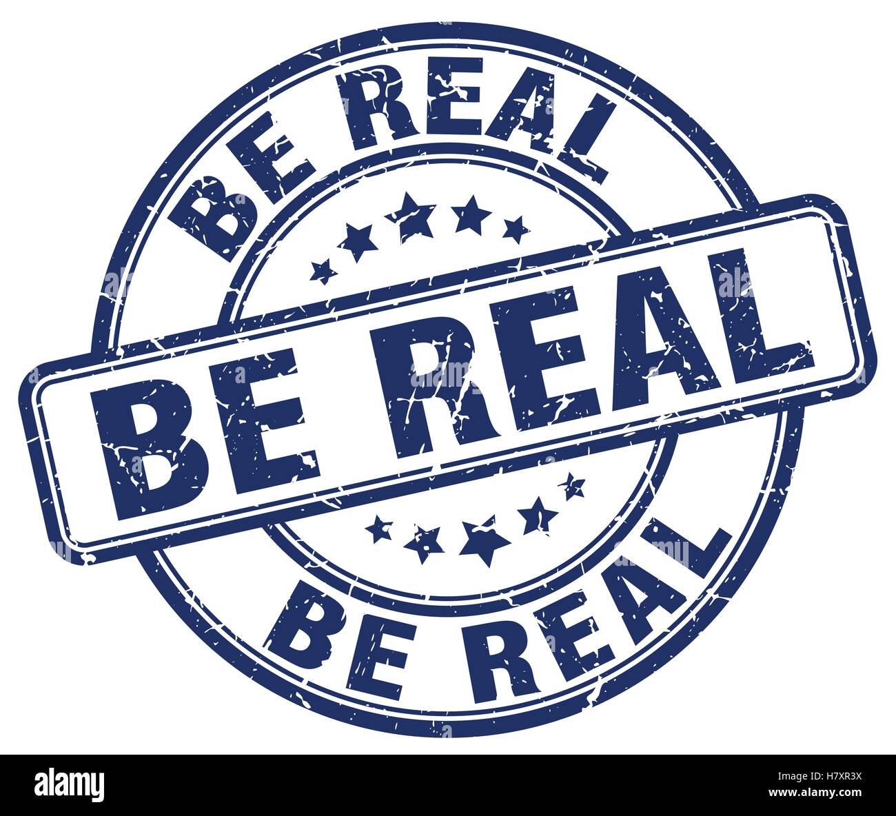 be real blue grunge stamp Stock Vector Image & Art - Alamy