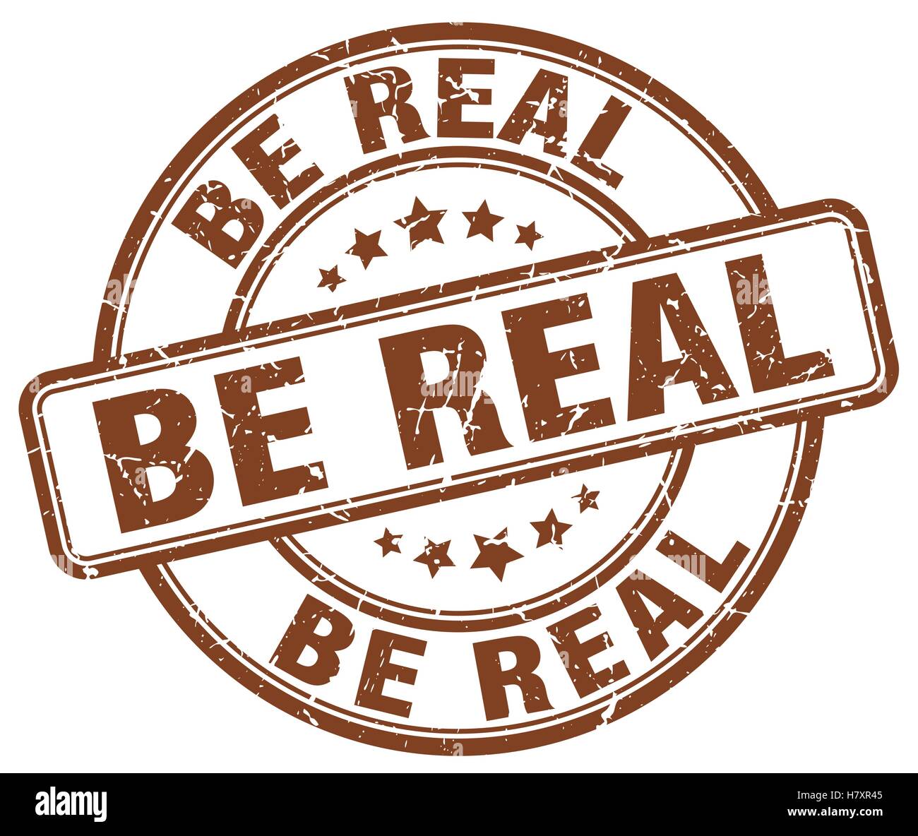 be real brown grunge stamp Stock Vector Image & Art - Alamy
