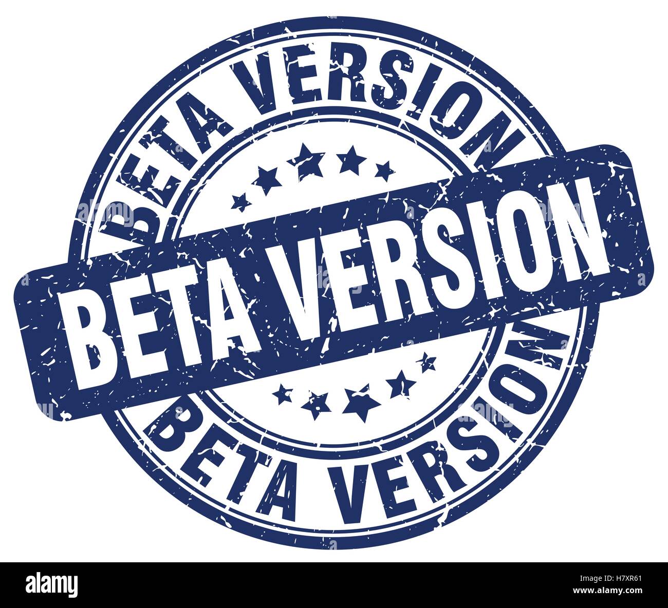 beta version blue grunge stamp Stock Vector Image & Art - Alamy
