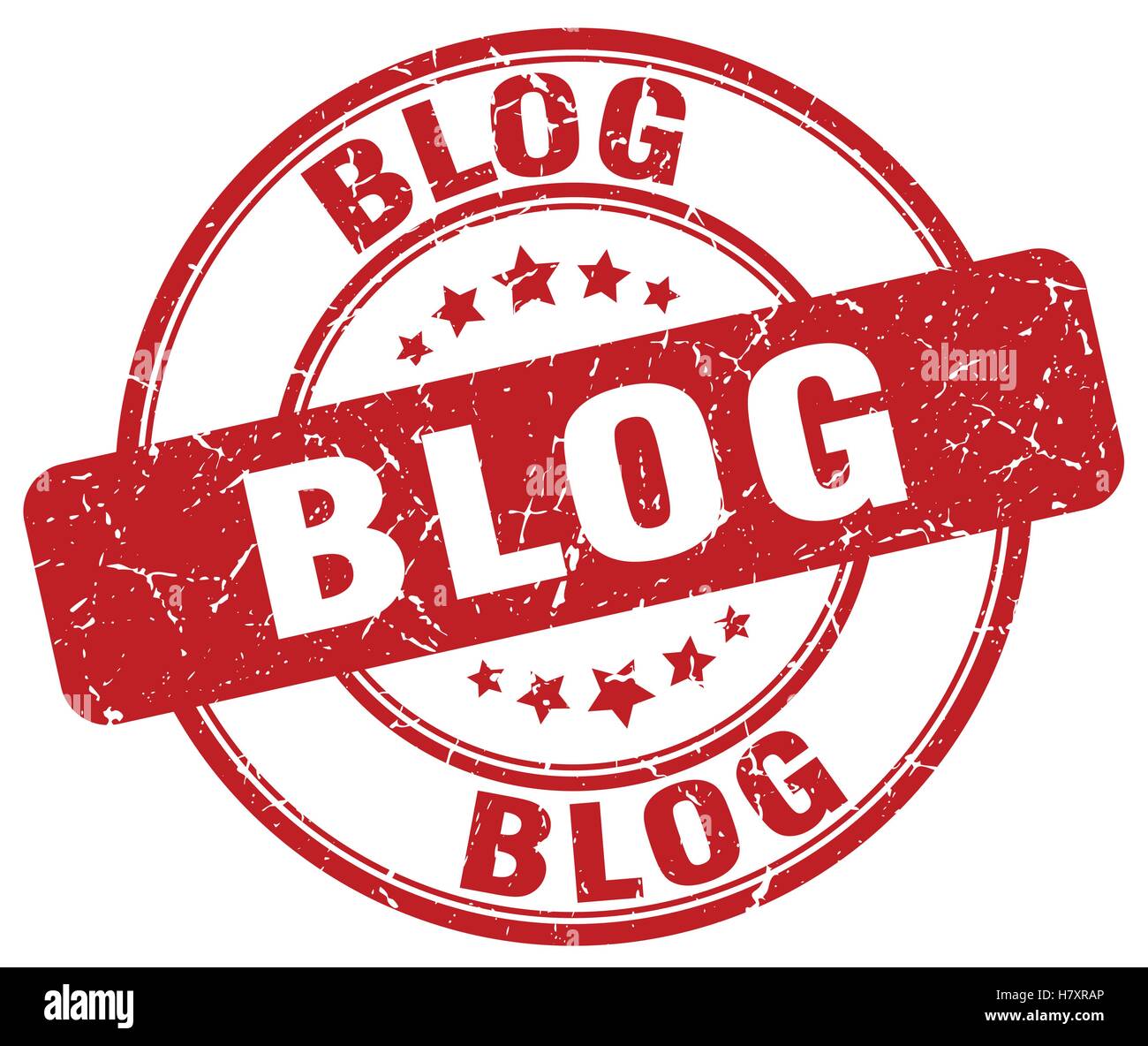 blog red grunge stamp Stock Vector Image & Art - Alamy