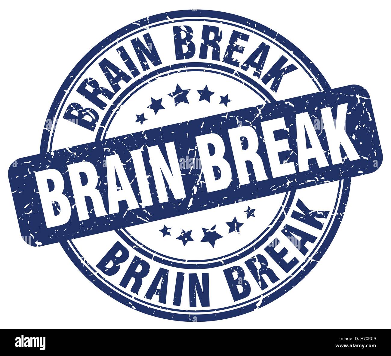 brain break blue grunge stamp Stock Vector Image & Art - Alamy