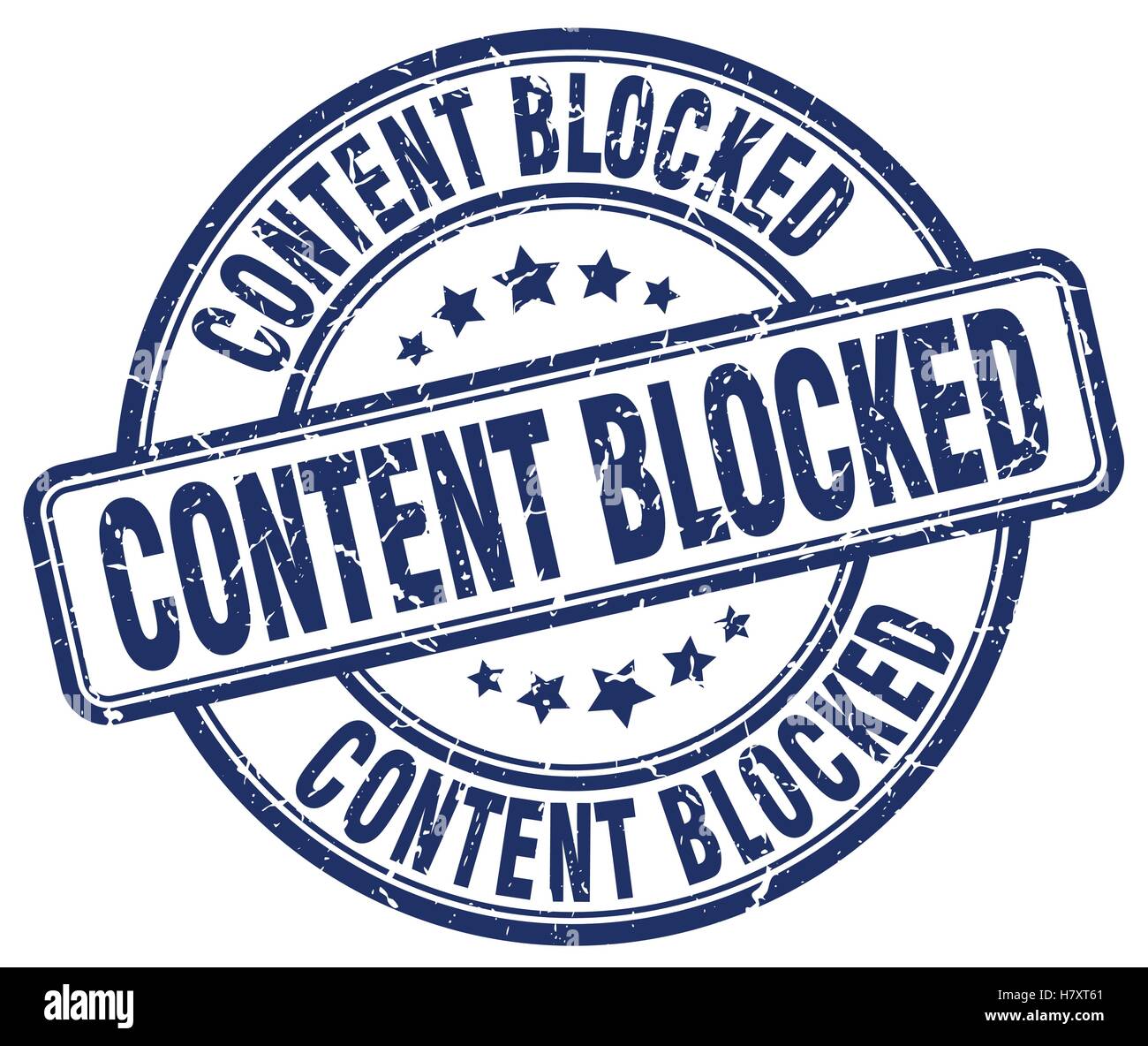 content blocked blue grunge stamp Stock Vector Image & Art - Alamy