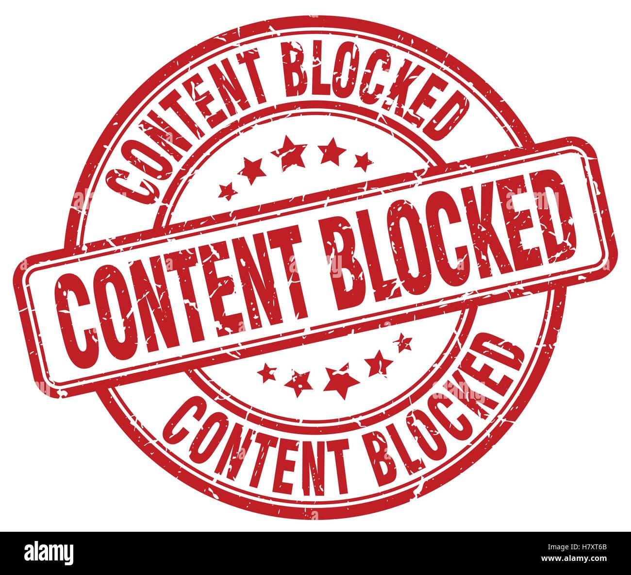 Content blocked sign round Stock Vector Images - Alamy