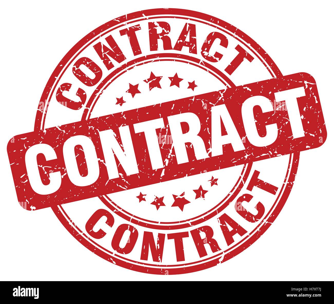 contract red grunge stamp Stock Vector Image & Art - Alamy