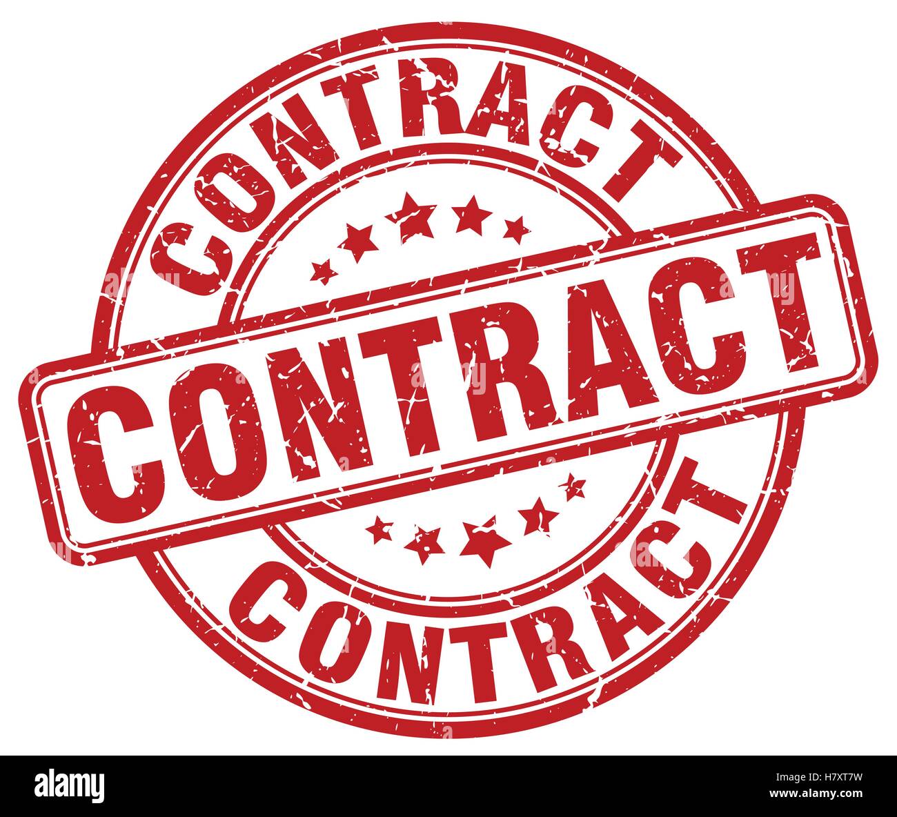 contract red grunge stamp Stock Vector Image & Art - Alamy
