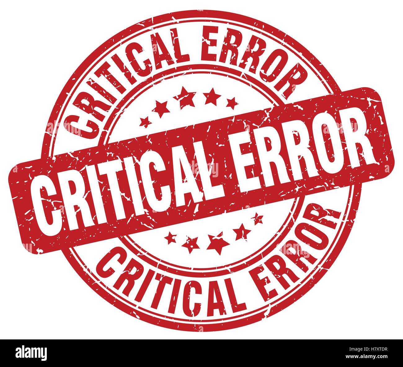critical error red grunge stamp Stock Vector Image & Art - Alamy