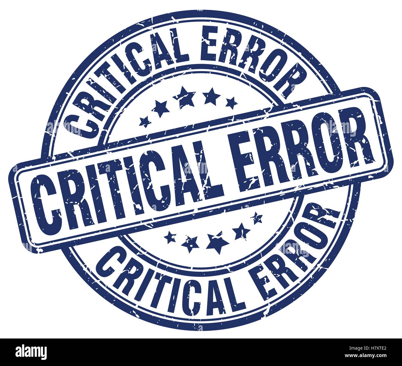 critical error blue grunge stamp Stock Vector Image & Art - Alamy