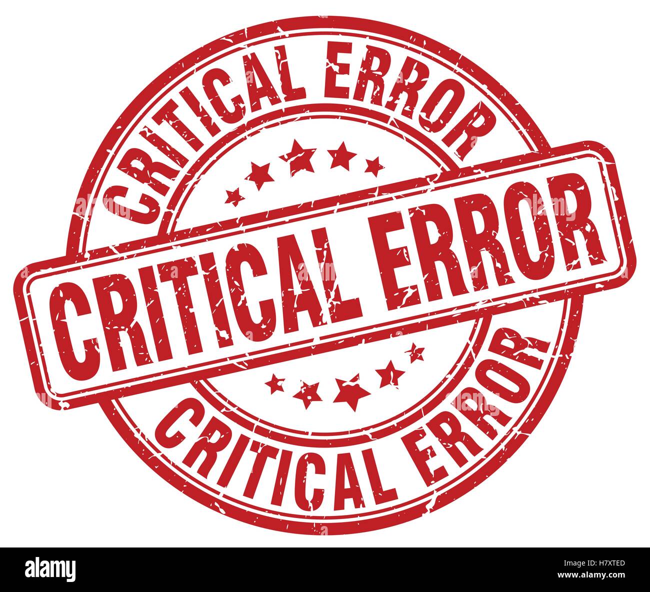 critical error red grunge stamp Stock Vector Image & Art - Alamy