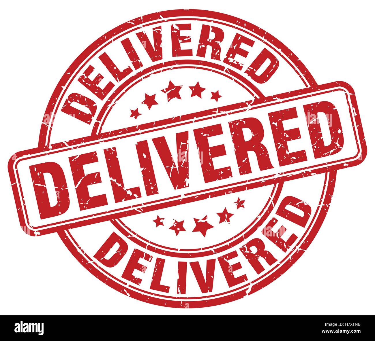 delivered red grunge stamp Stock Vector Image & Art - Alamy