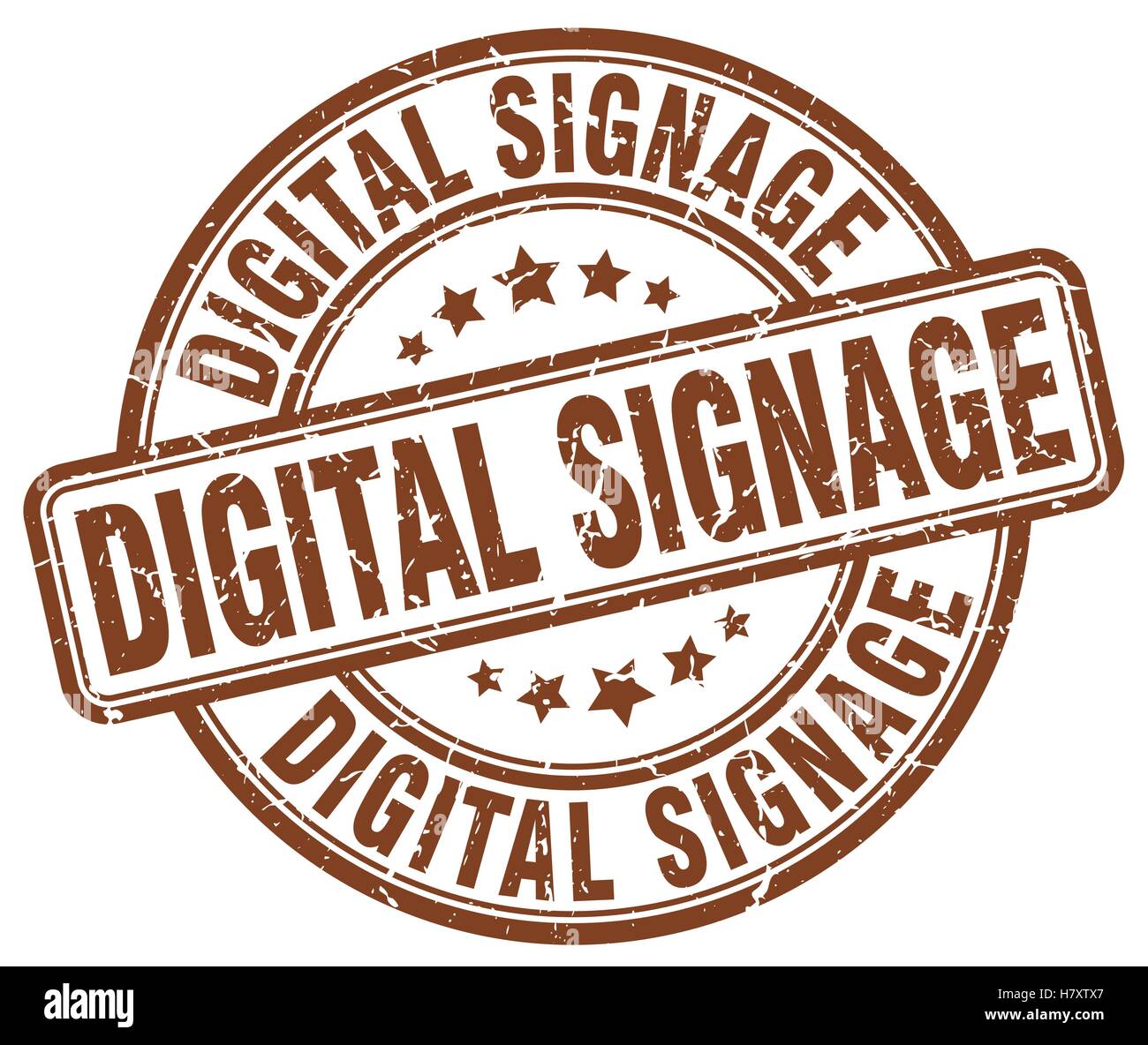 Digital signage stamp round hi-res stock photography and images - Alamy