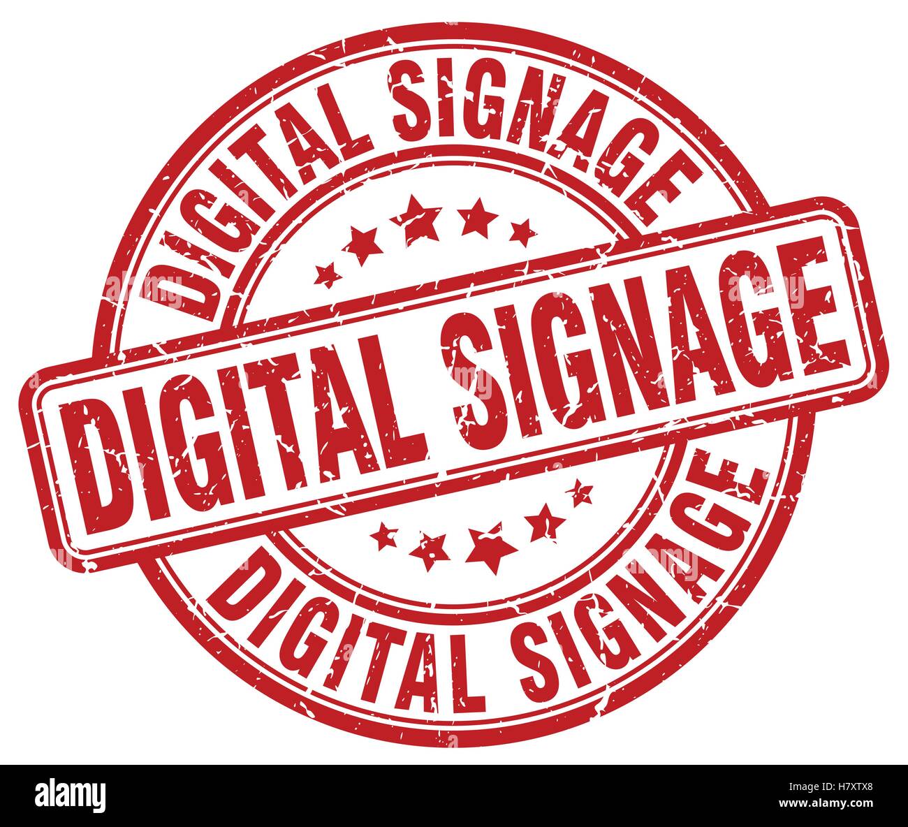 digital signage red grunge stamp Stock Vector Image & Art - Alamy