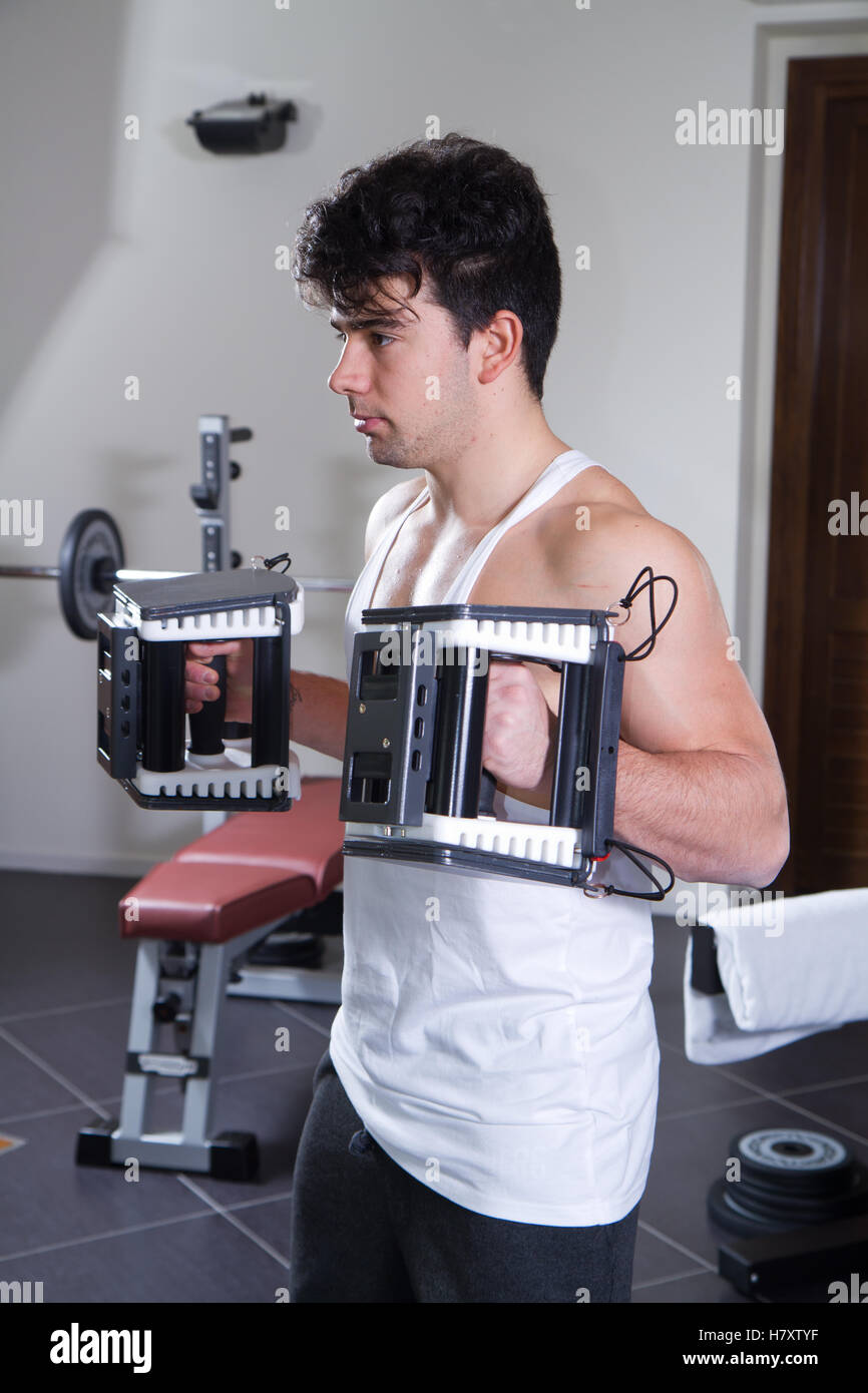 young boy in a gym Stock Photo - Alamy