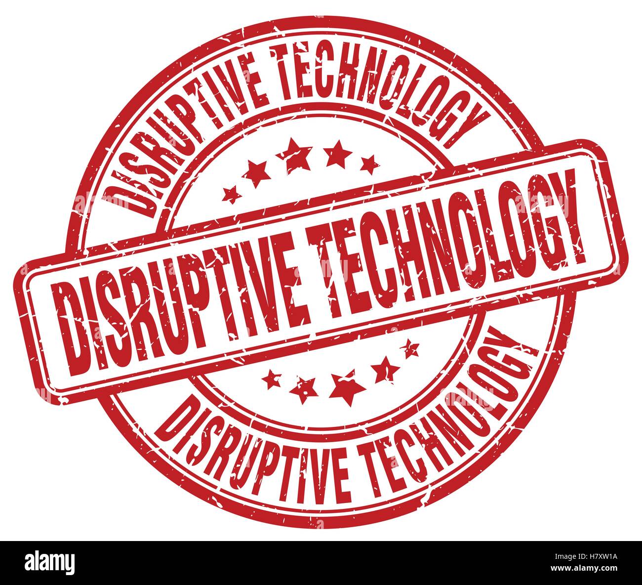 disruptive technology red grunge stamp Stock Vector Image & Art - Alamy