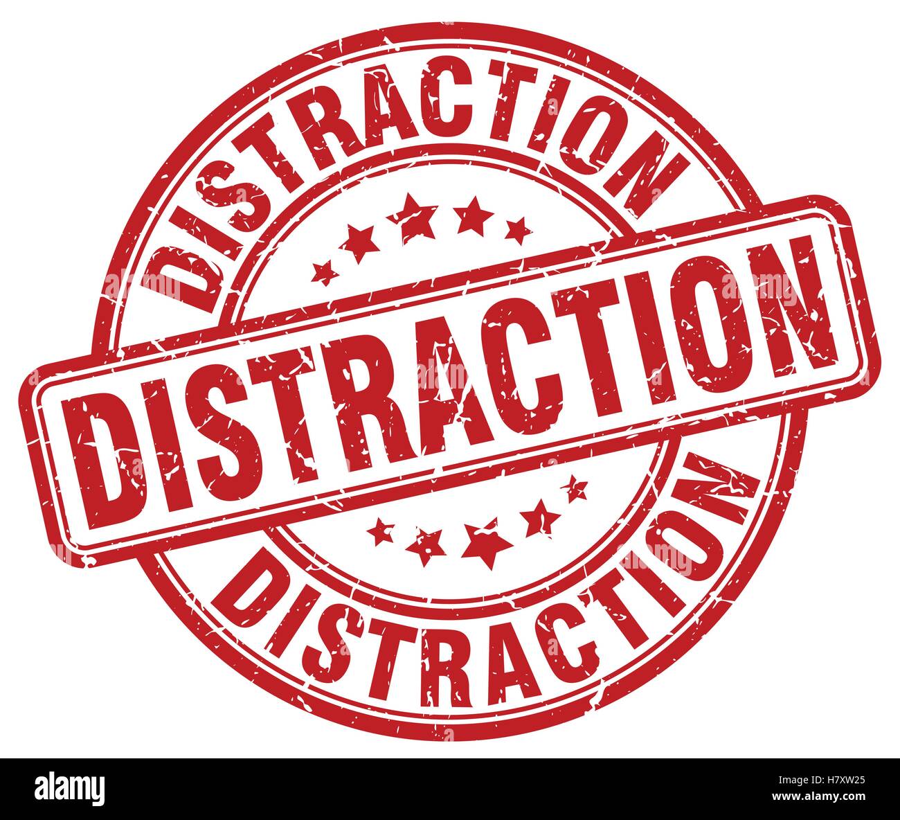 distraction red grunge stamp Stock Vector Image & Art - Alamy