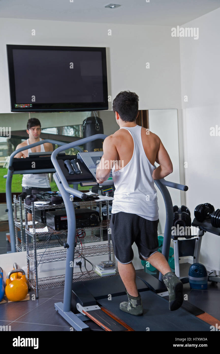 young boy in a gym Stock Photo - Alamy