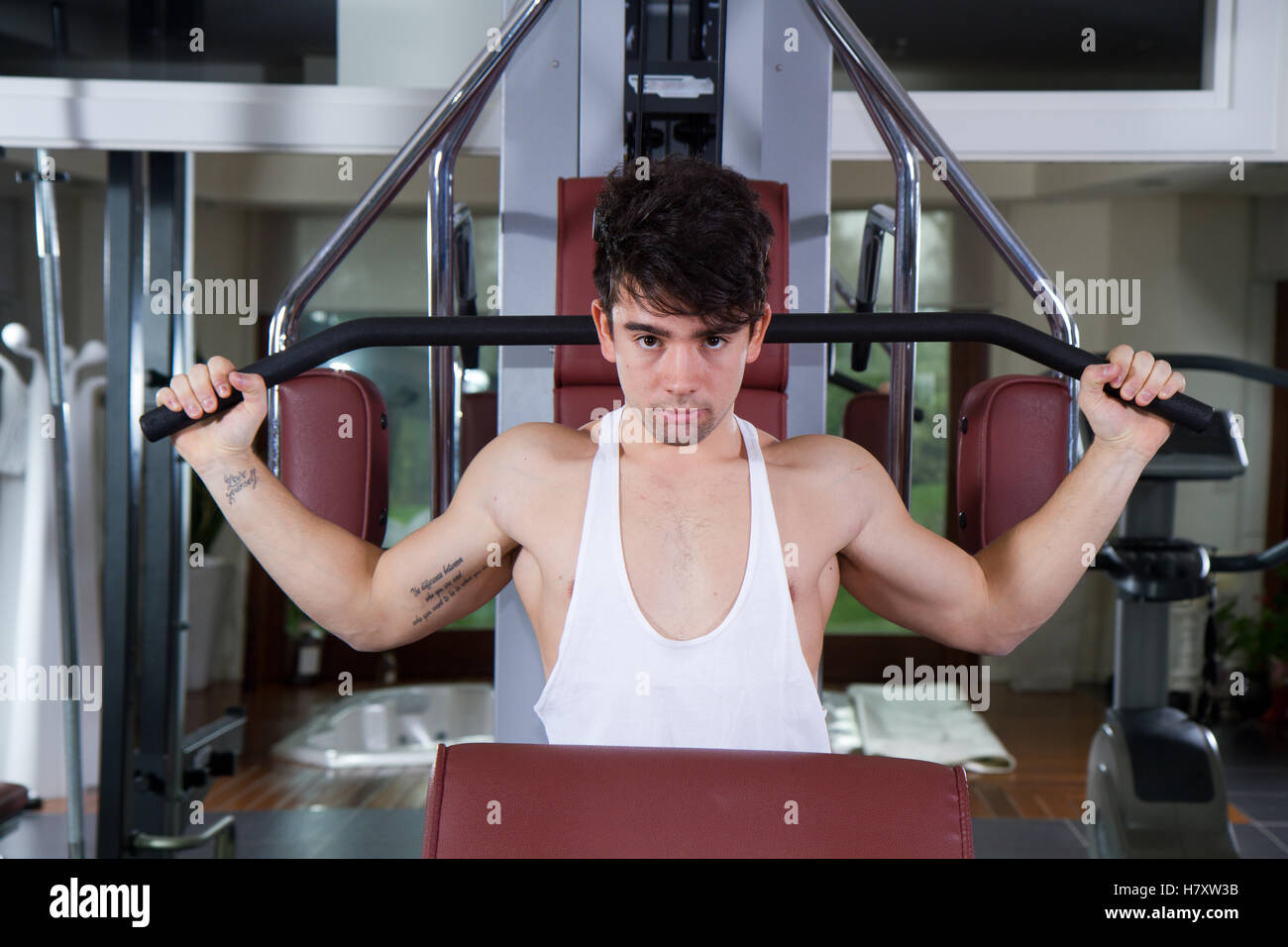 young boy in a gym Stock Photo - Alamy