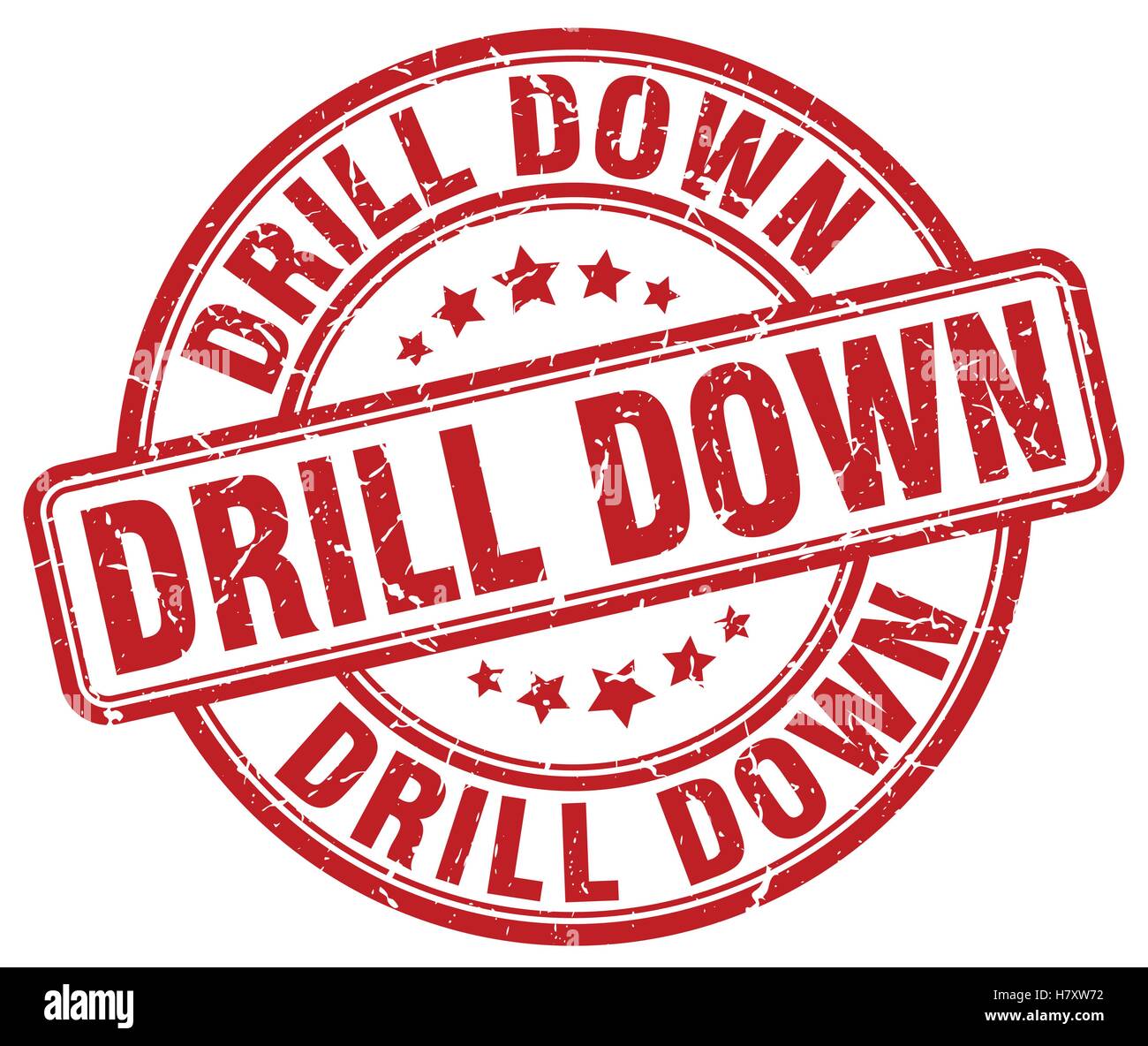 drill down red grunge stamp Stock Vector Image & Art - Alamy
