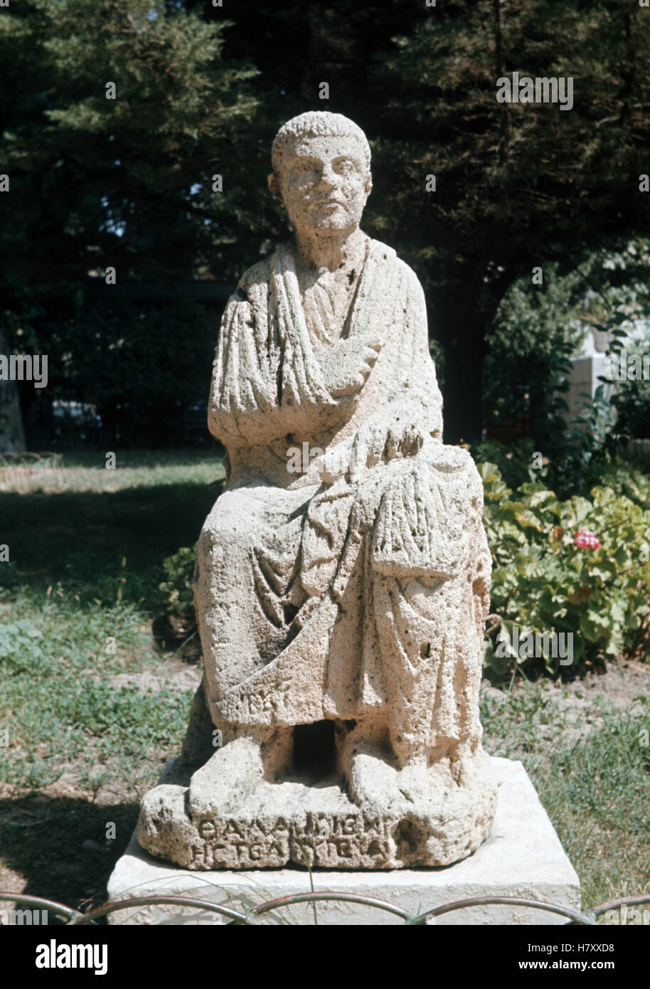 View of a statue in the National Museum of Damascus in Syria, Syria ...