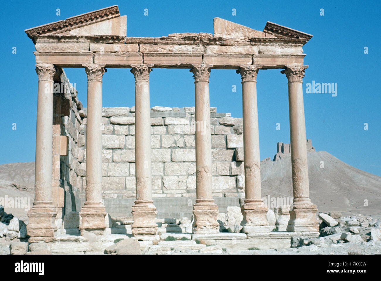 Ruins at the at the ancient Syrian city of Palmyra, Syria, September ...