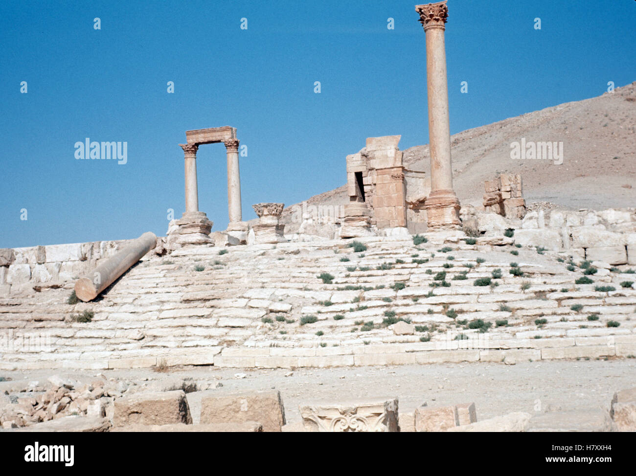 Ruins at the at the ancient Syrian city of Palmyra, Syria, September ...