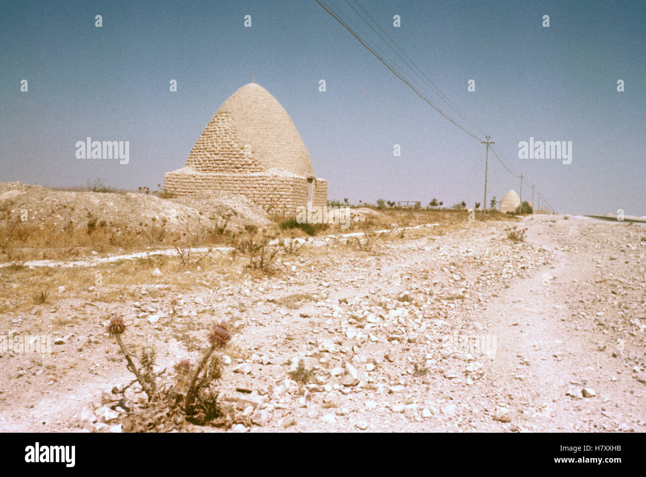 A beehive house in the desert, close to the syrian city of Palmyra ...
