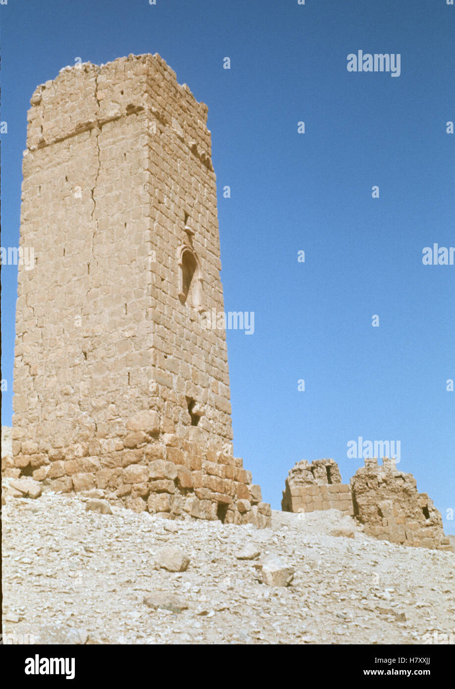 One of the tower tombs close to the ancient Syrian city of Palmyra ...
