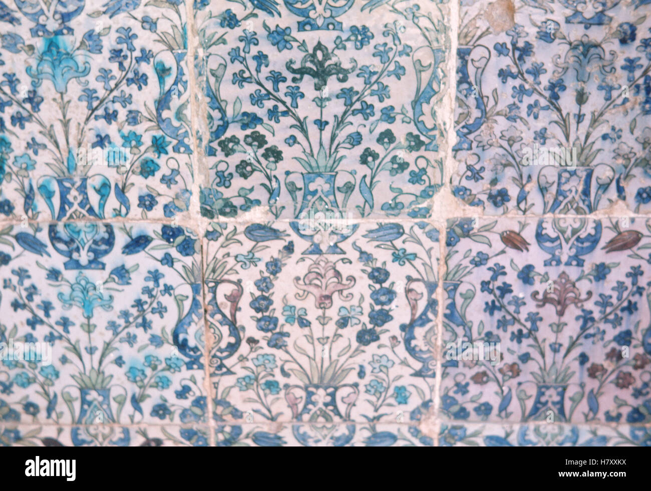 Tiles in a house in the syrian city of Damascus, Syria März 1964 ...
