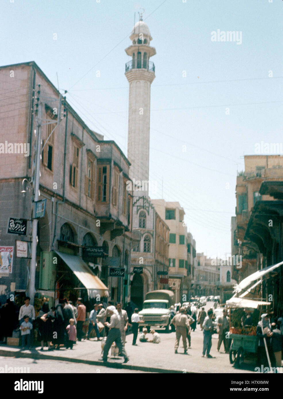 Street scene in the syrian city of Homs, Syria June 1962. | Stock Photo ...