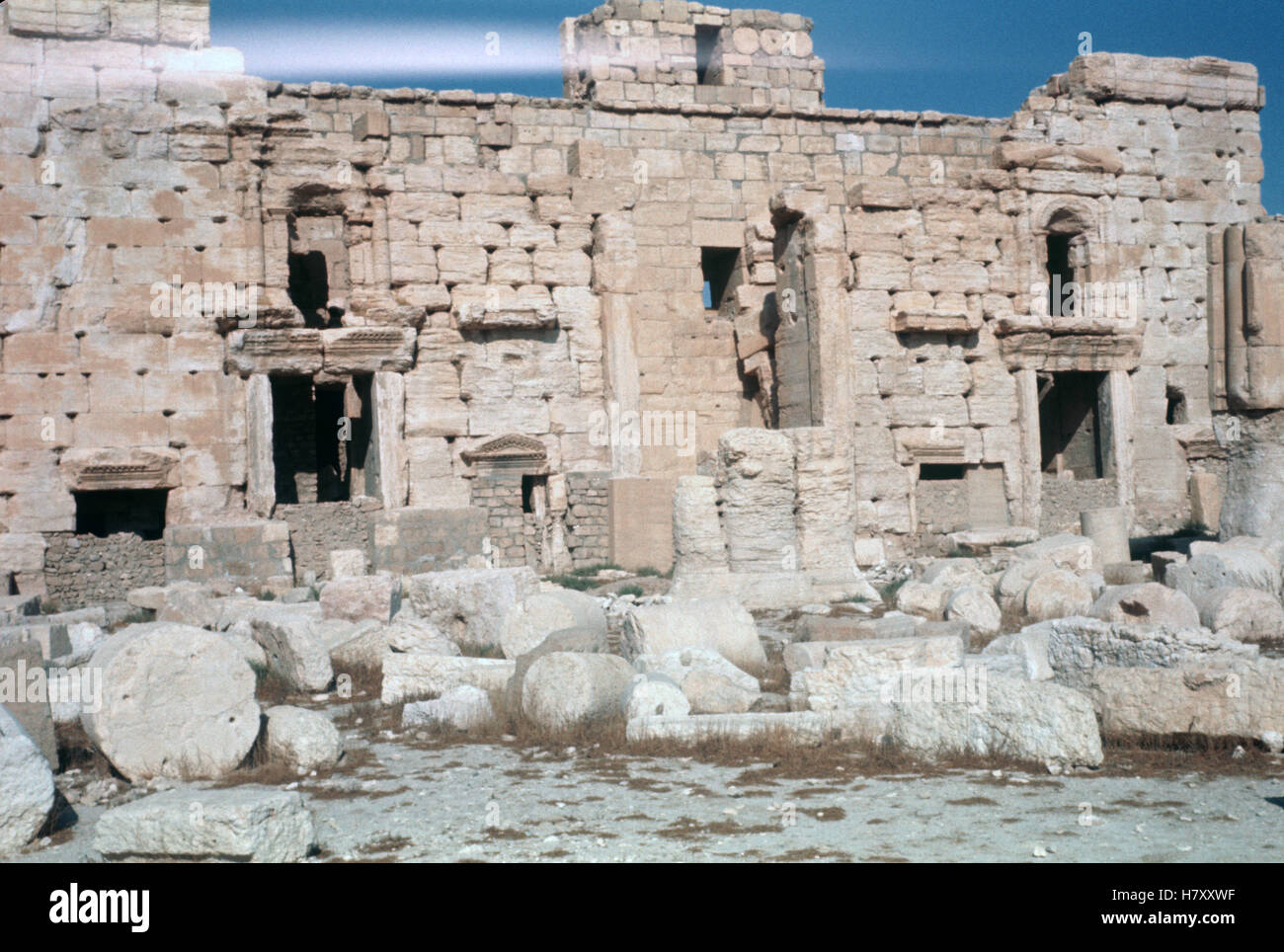 One of the entrances to the "Temple of Bel" at the ancient Syrian city ...