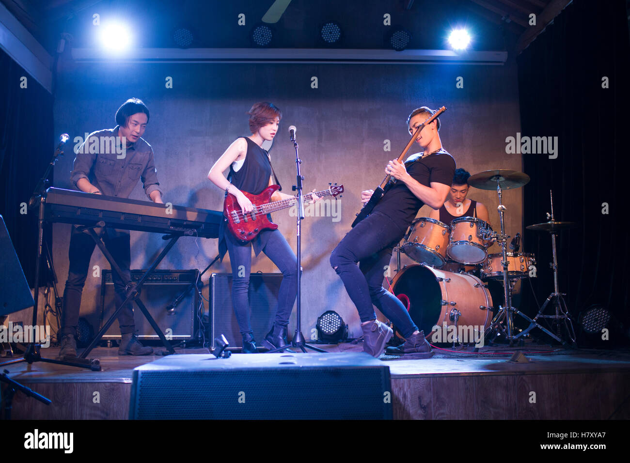 Musician skill standing looking away performance musical instrument hi ...