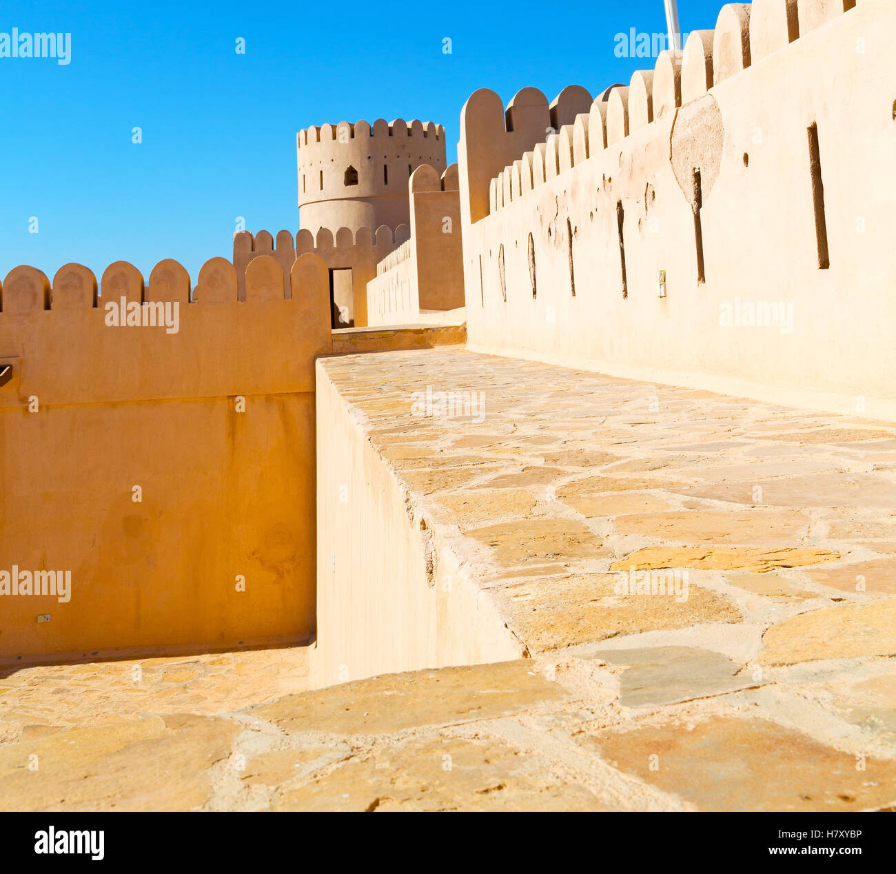 fort battlesment sky and star brick in oman muscat the old defensive ...