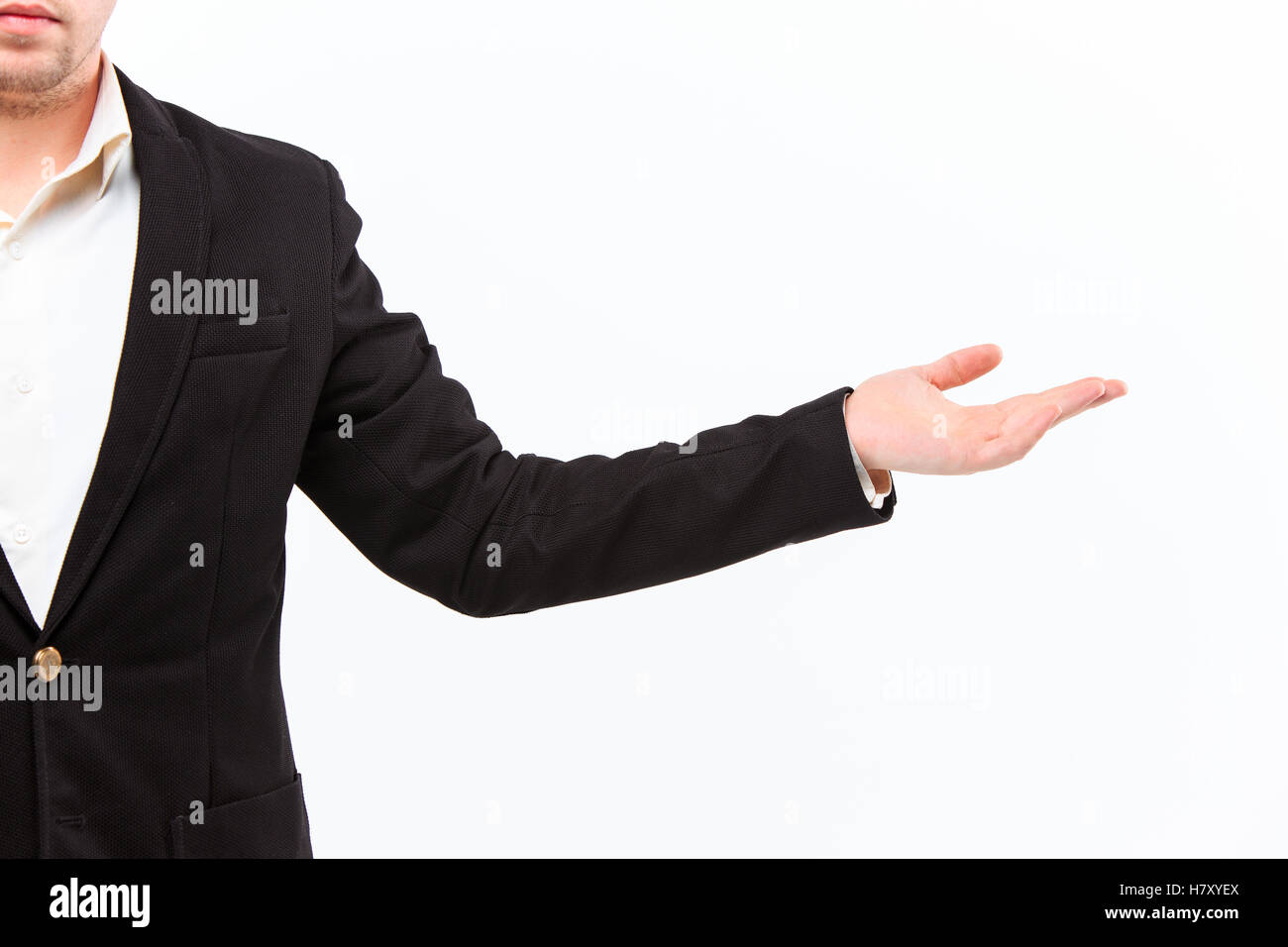 Dressed in a business suit caucasian male hand Stock Photo - Alamy