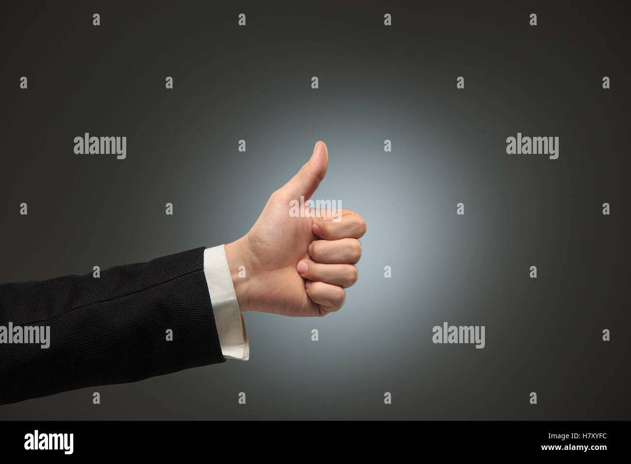 Business Man Hand and OK Sign Action Stock Photo - Alamy