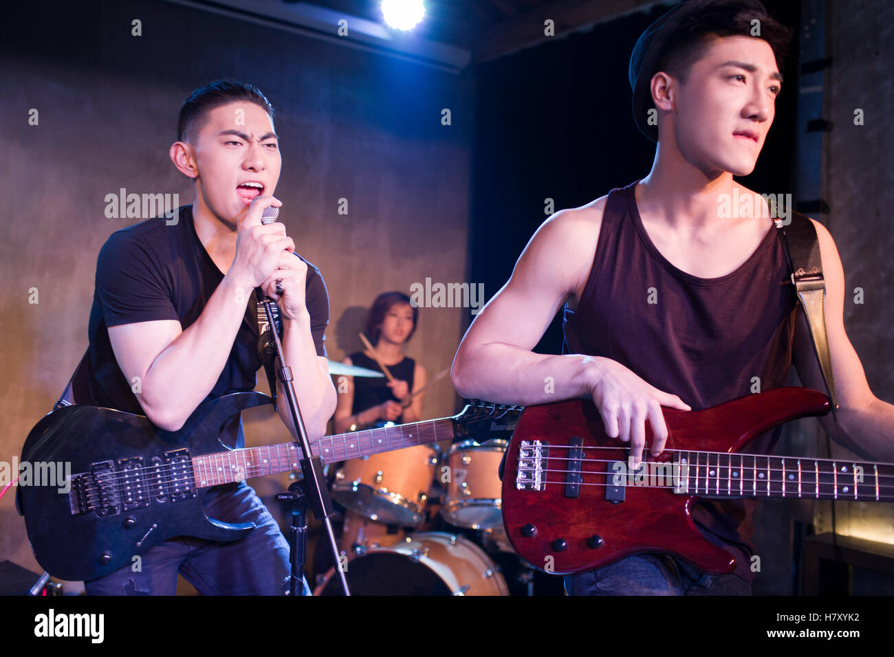 Chinese musical band performing on stage Stock Photo - Alamy
