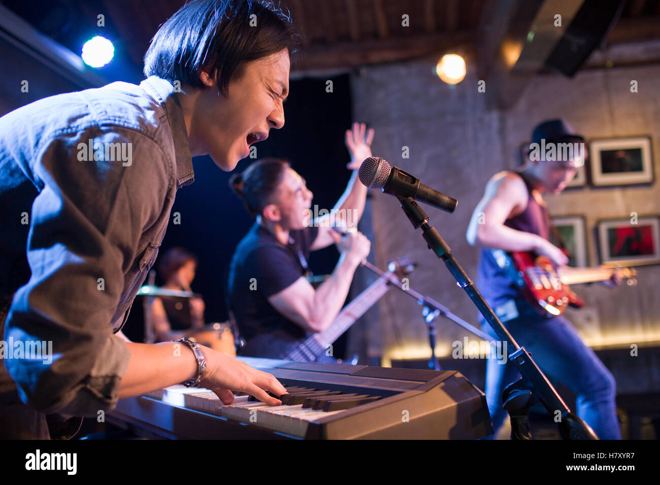 Chinese musical band performing on stage Stock Photo - Alamy