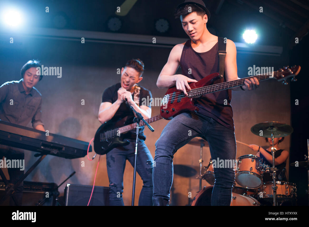 Chinese musical band performing on stage Stock Photo - Alamy
