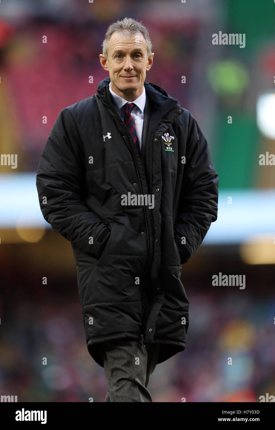 Wales coach Rob Howley during the Autumn International match at the ...