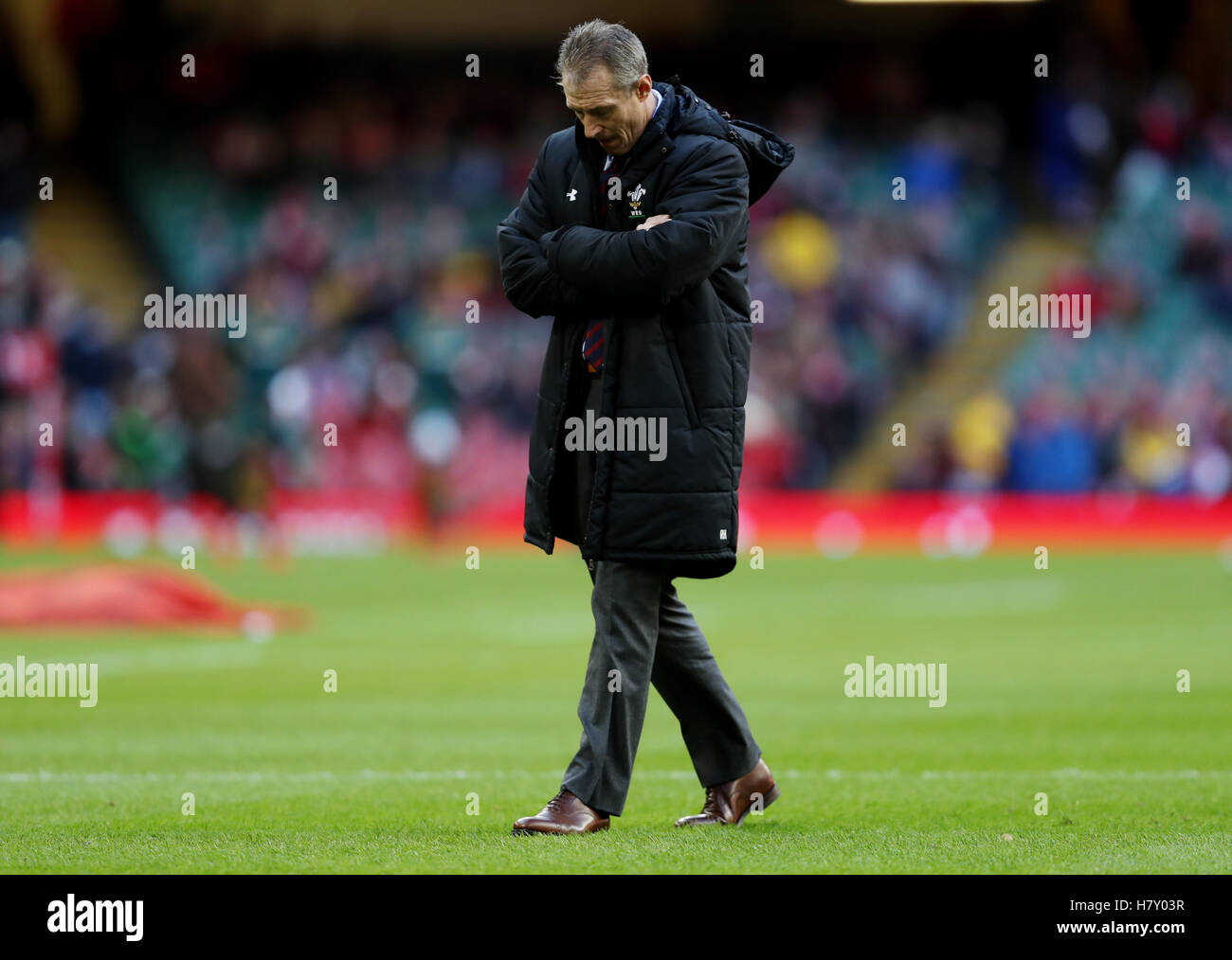 Wales coach Rob Howley during the Autumn International match at the ...
