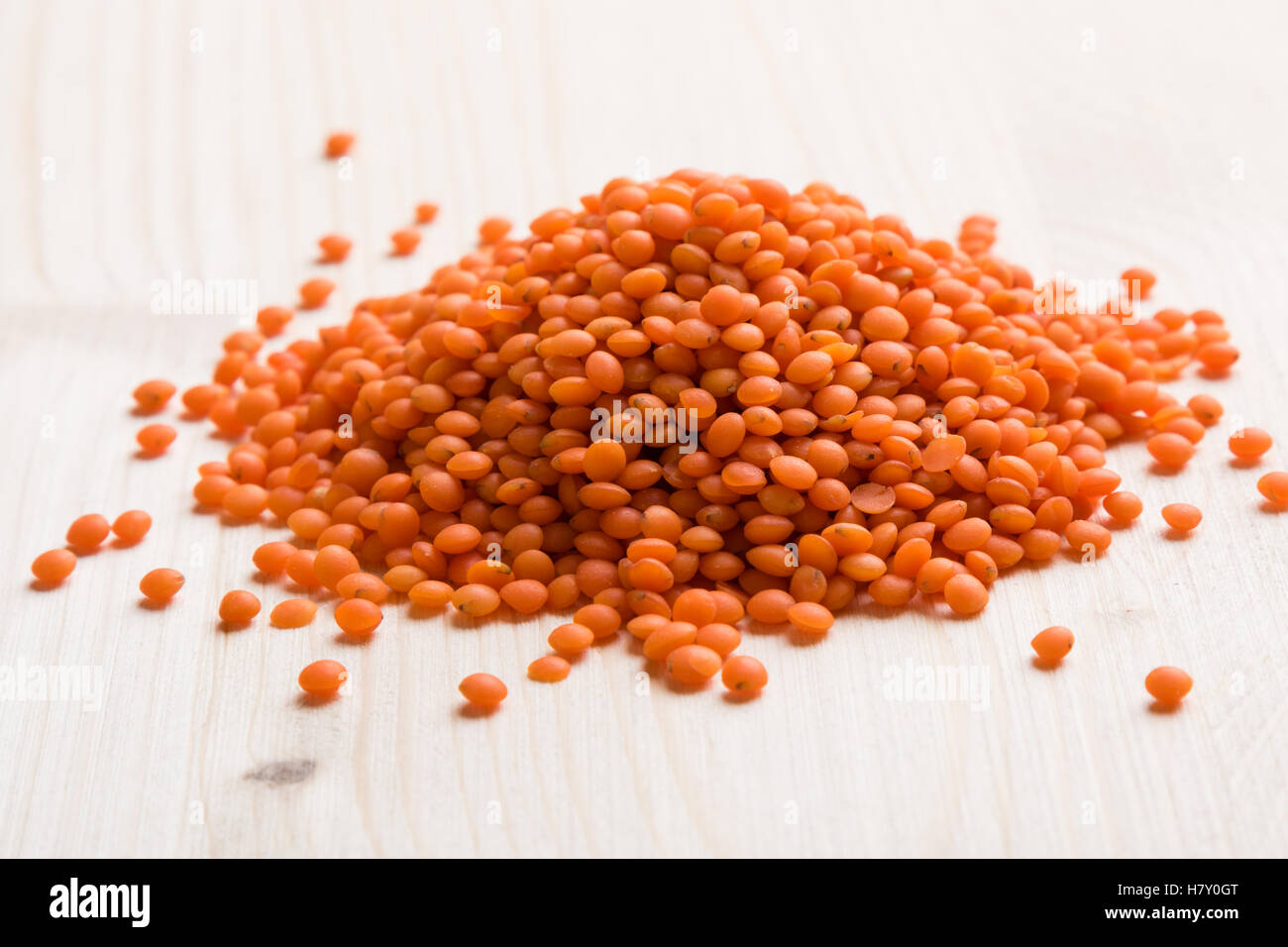 natural organic dry red lentils on table Stock Photo - Alamy
