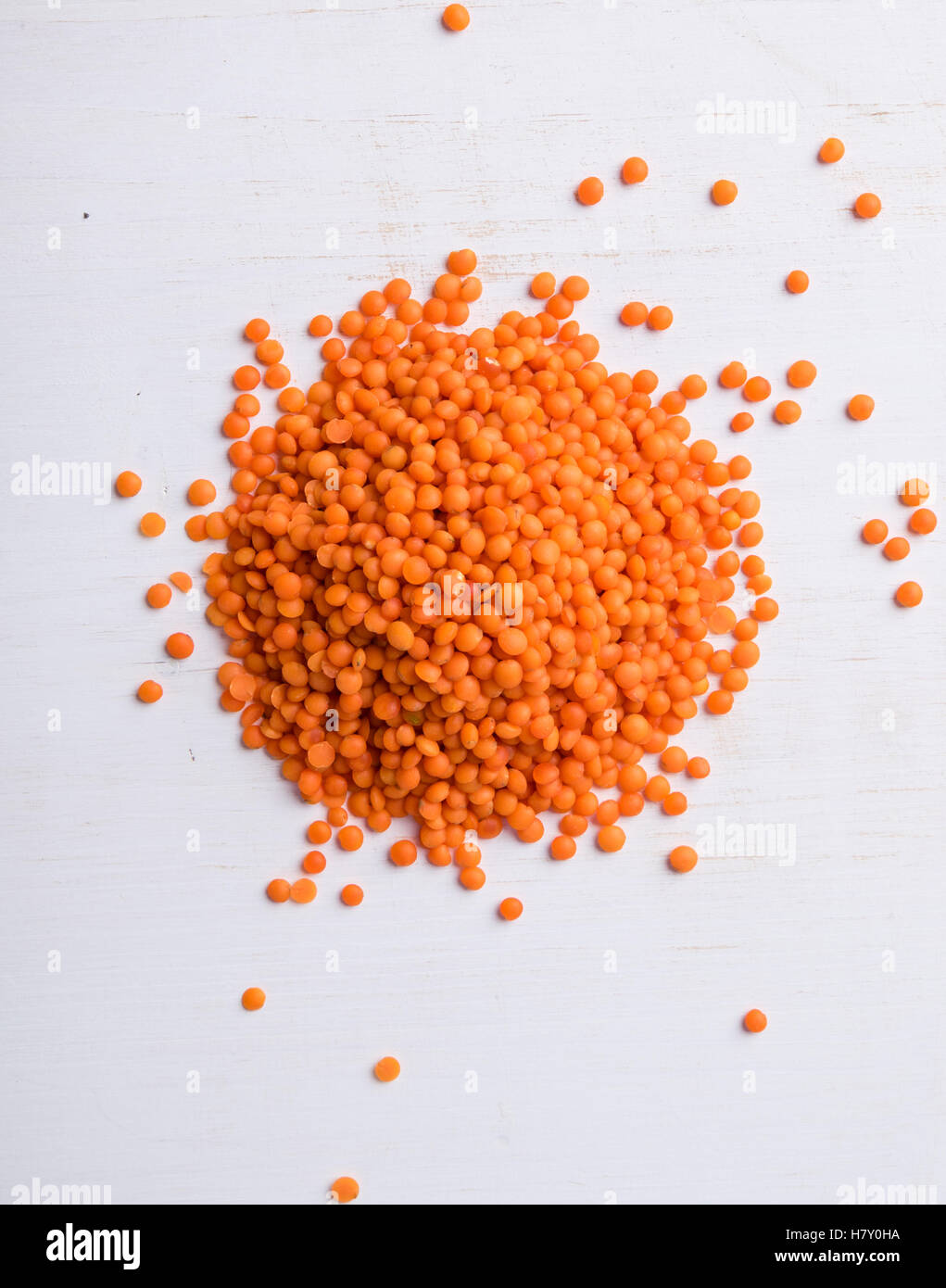 natural organic dry red lentils on table Stock Photo - Alamy